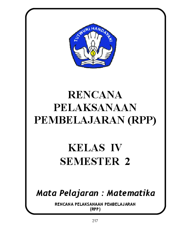 (DOC) Rpp-matematika-kelas-4-smt-2