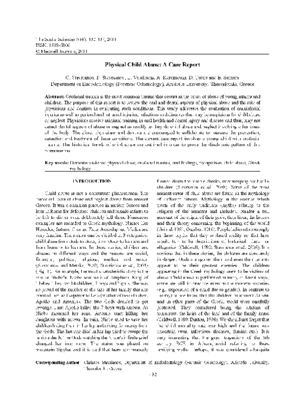 (PDF) Physical Child Abuse: A Case Report