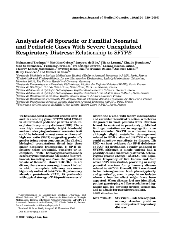 (PDF) Analysis of 40 sporadic or familial neonatal and pediatric cases ...