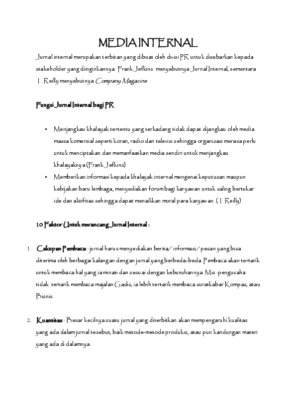 (DOC) [HUMAS] Media Internal