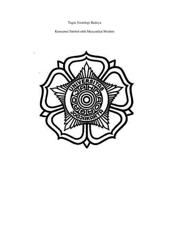 (DOC) Budaya Konsumsi Simbol oleh Masyarakat Modern