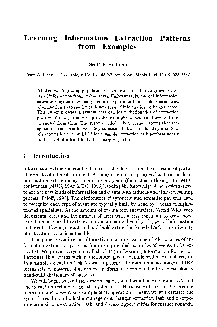 (PDF) Learning ir patterns from examples