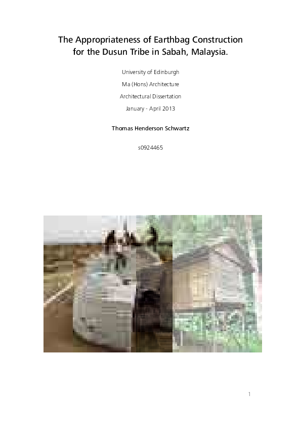(PDF) The appropriateness of earthbag technology for the dusun tribe ...