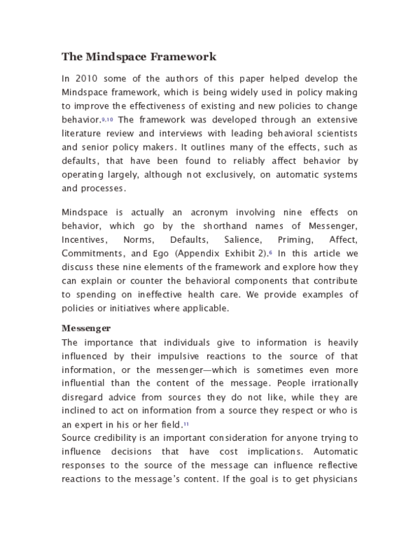 (DOC) The Mindspace Framework