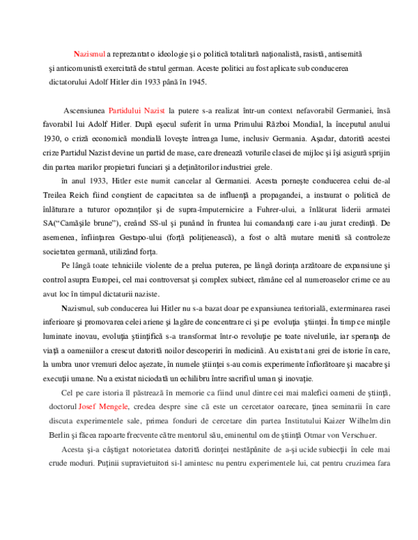 (DOC) Nazismul