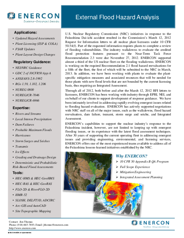 (PDF) External Flood Hazard Analysis - Nov 2012 Revision Final