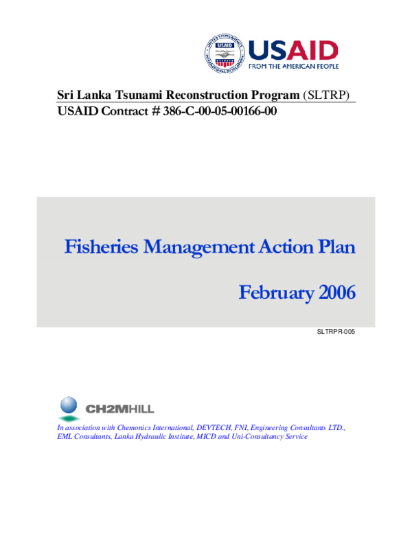 (PDF) Post-Tsunami Fisheries Action Plan for Sri Lanka