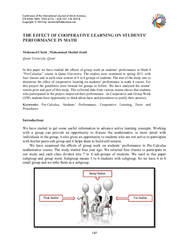 (PDF) THE EFFECT OF COOPERATIVE LEARNING ON STUDENTS’ PERFORMANCE IN MATH