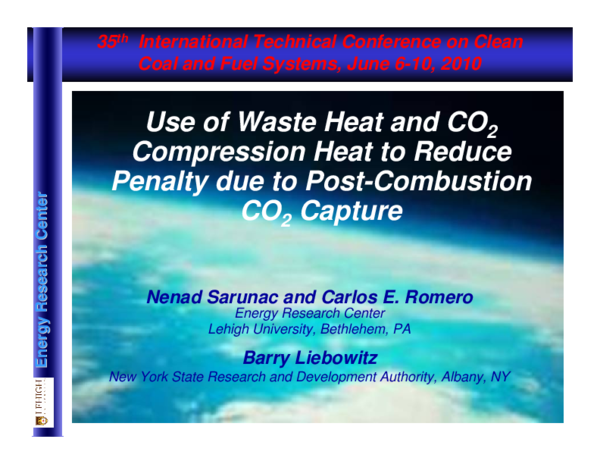(PDF) Use of Waste Heat and CO2 Compression Heat to Reduce Penalty due ...