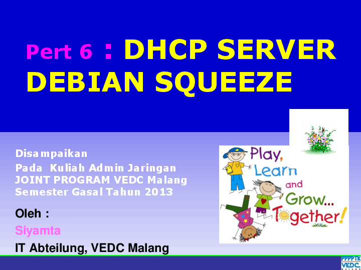 (PDF) Konsep Dasar, Instalasi, Konfigurasi dan Pengujian DHCP Server ...