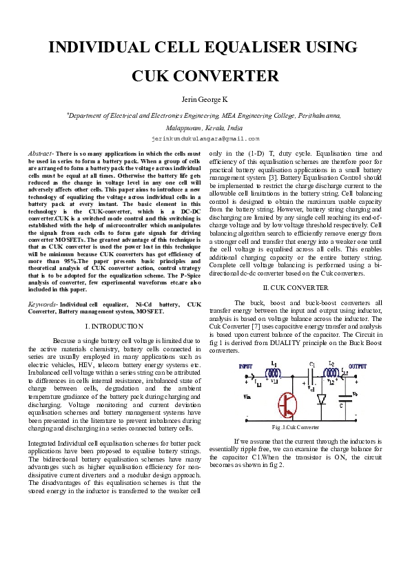 (DOC) ICE USING CUK CONVERTER new