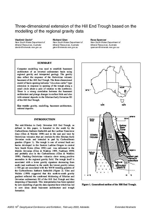 (PDF) Three-dimensional extension of the Hill End Trough based on the ...