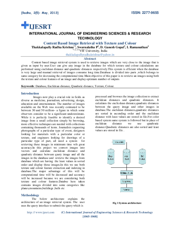 (PDF) Content Based Image Retrieval Using Texture Method | Samiksha Grover - Academia.edu