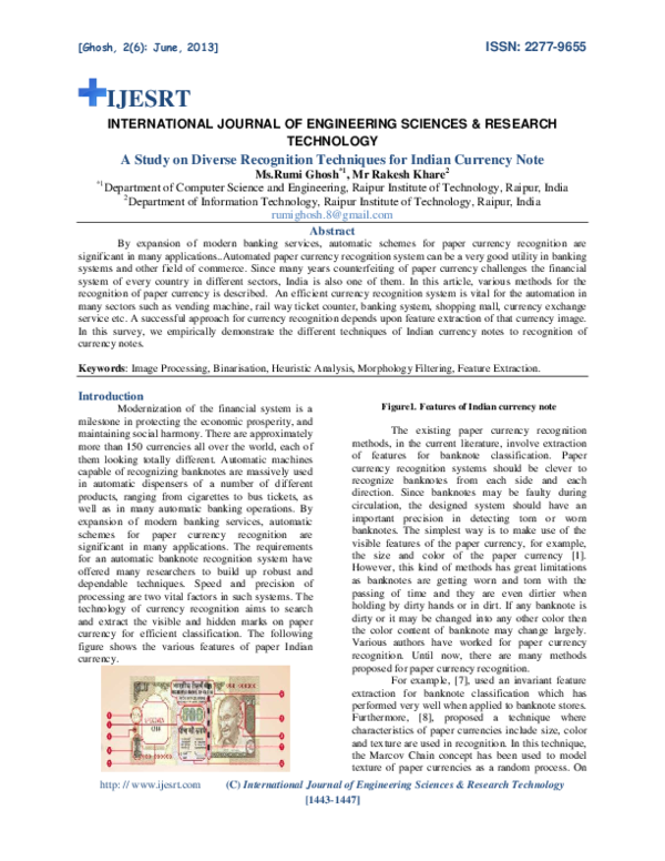 PDF A Study On Diverse Recognition Techniques For Indian Currency pdf-a-study-on-diverse-recognition-techniques-for-indian-currency