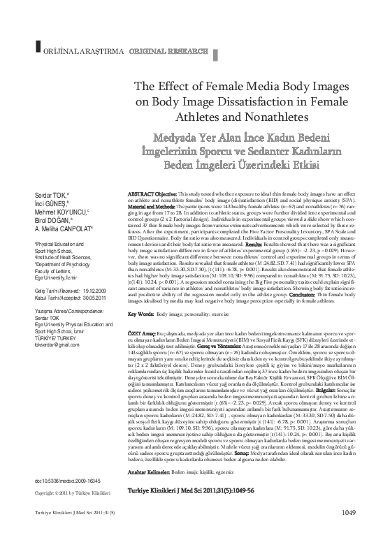 (PDF) The Effect of Female Media Body Images on Body Image ...