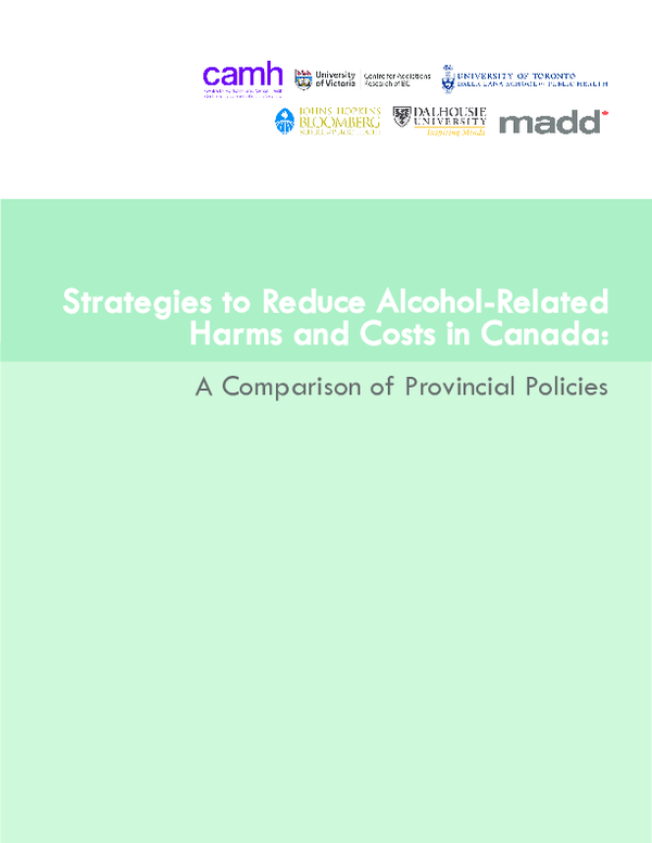 (PDF) Strategies to reduce alcohol-related harms and costs in Canada: A ...