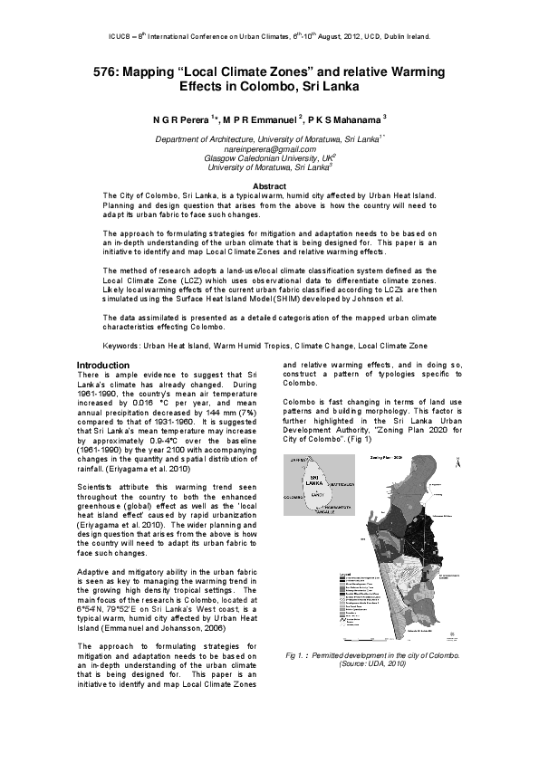 (PDF) Mapping “Local Climate Zones” and relative Warming Effects in ...