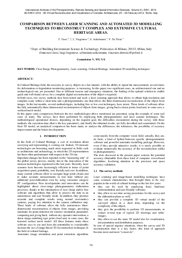 PDF Comparison Between Laser Scanning And Automated 3D Modelling Techniques To Reconstruct pdf-comparison-between-laser-scanning-and-automated-3d-modelling-techniques-to-reconstruct