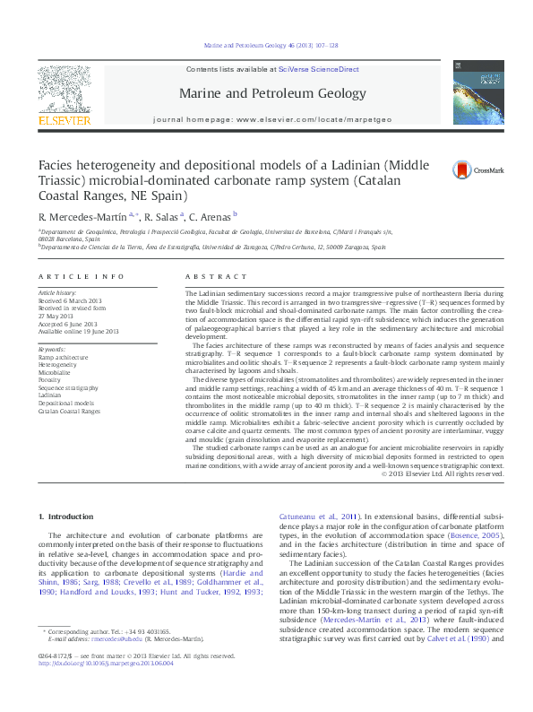 (PDF) Facies heterogeneity and depositional models of a Ladinian ...