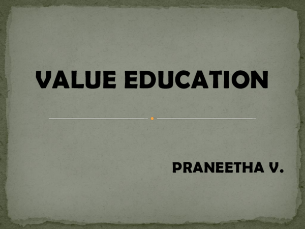 (PPT) Value education