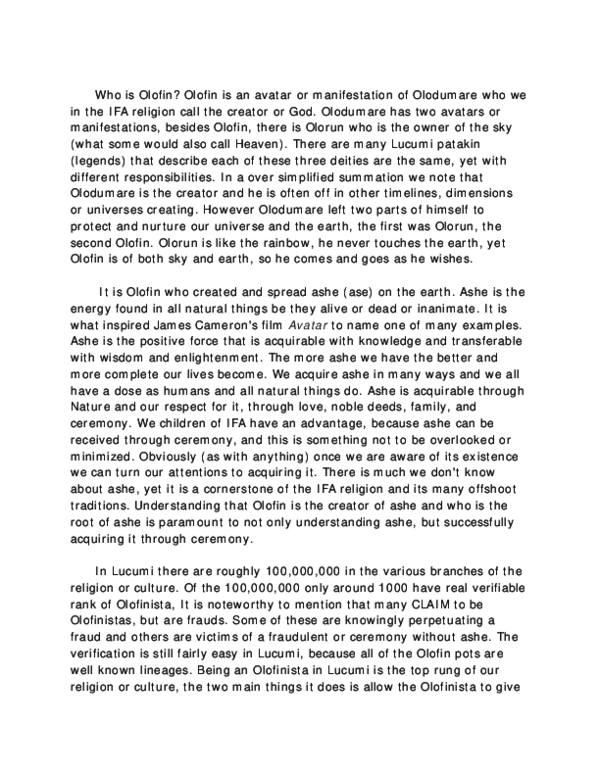 (PDF) A few Basics on OLOFIN