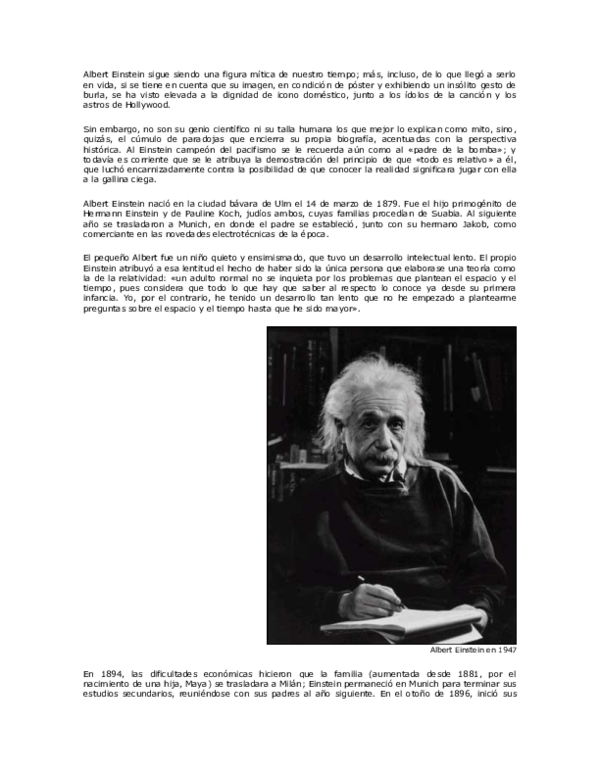 Lista De Logros De Albert Einstein