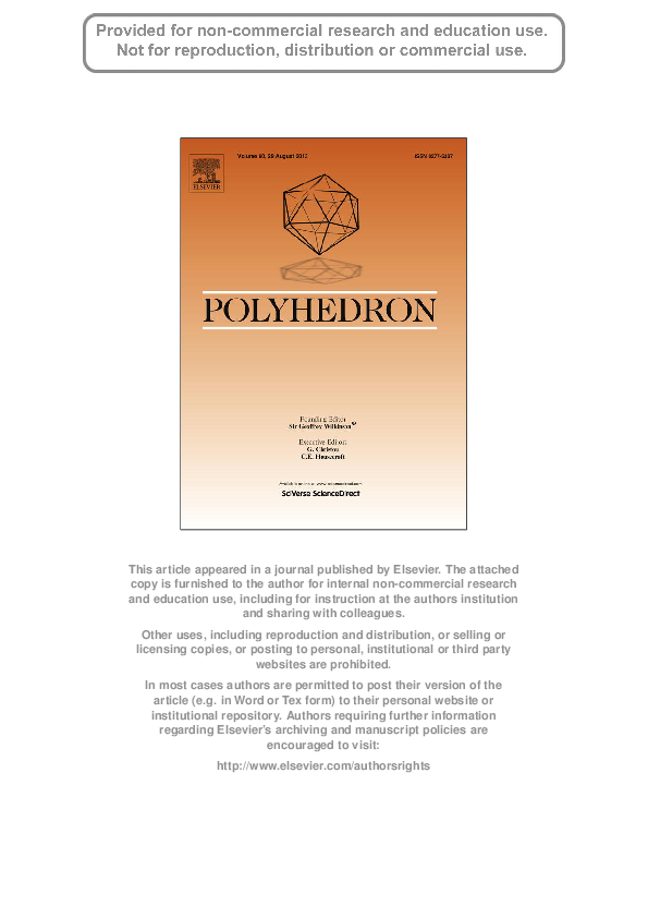 (PDF) Synthesis, characterization, crystal structure and bioactivities of a new potential ...