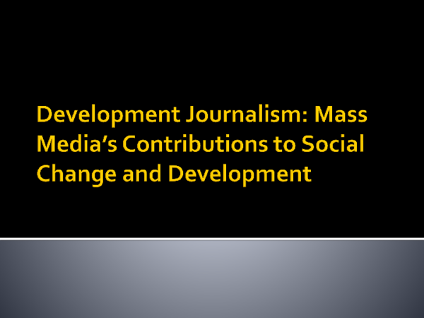 (PDF) Development Journalism