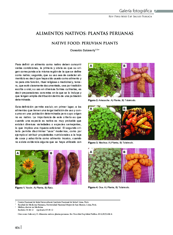 (PDF) Native foods. Peruvian plants
