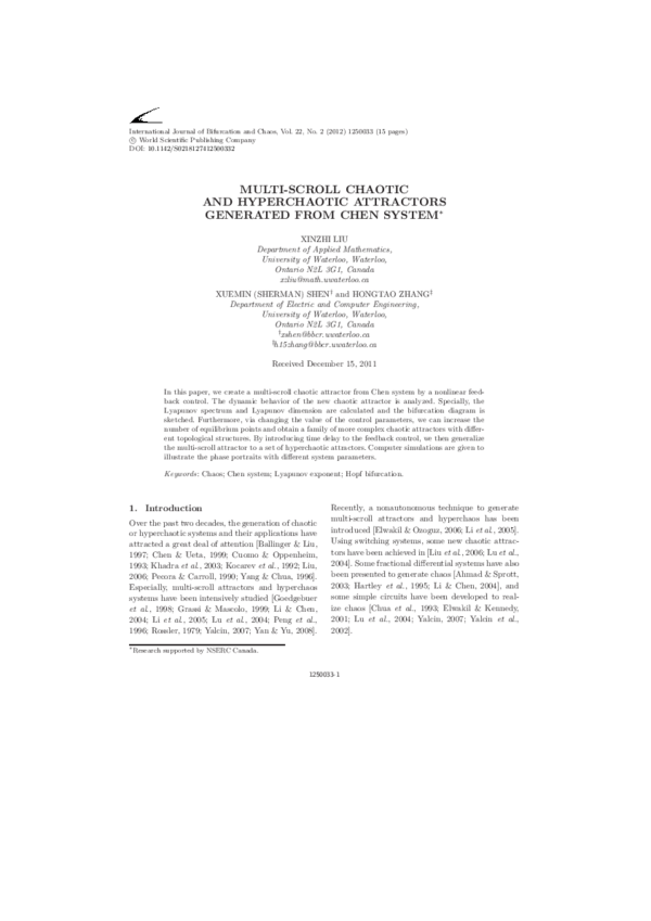 Pdf Multi Scroll Chaotic And Hyperchaotic Attractors Generated From