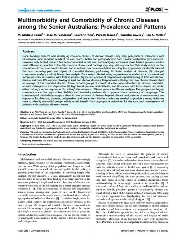 (PDF) Multimorbidity and Comorbidity of Chronic Diseases among the ...