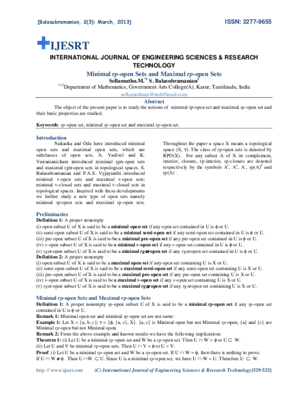 (PDF) Minimal rp-open Sets and Maximal rp-open Sets.