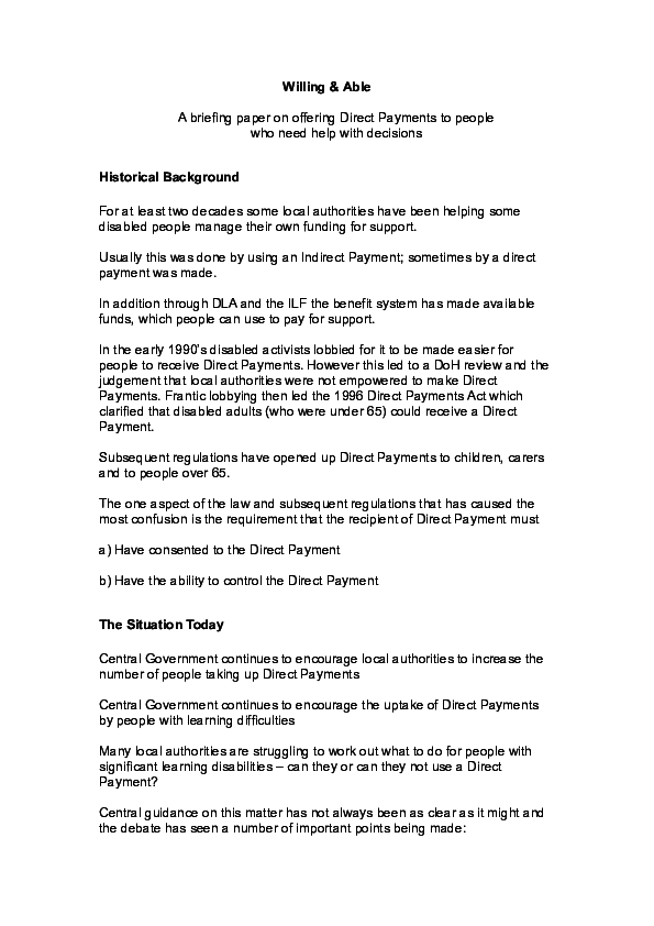 (PDF) Willing and Able