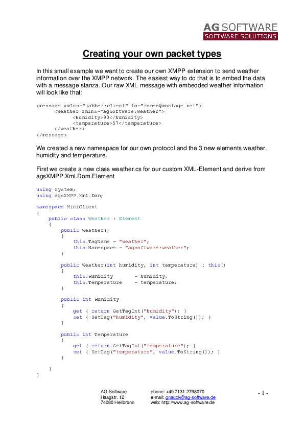 (PDF) Creating your own packet types