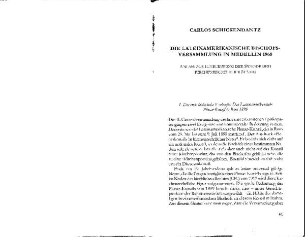 (PDF) “Die lateinamerikanische Bischofsversammlung in Medellin 1968 ...