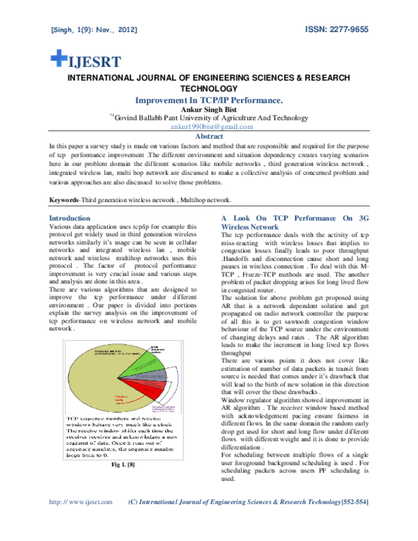 (PDF) Improvement In TCP/IP Performance.