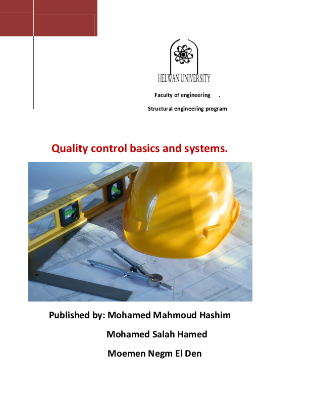 (PDF) Quality control, Quality assurance, systems and application.