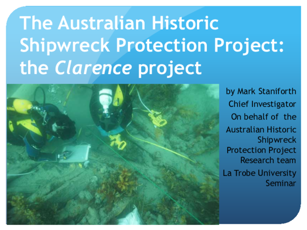 (PDF) The Australian Historic Shipwreck Protection Project: the ...