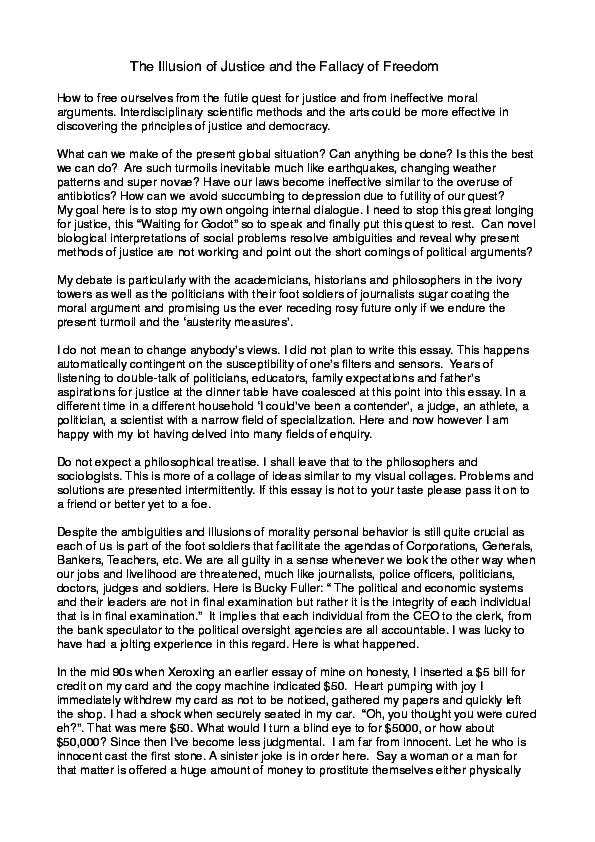 (PDF) The Illusion of Justice and the Fallacy of Freedom