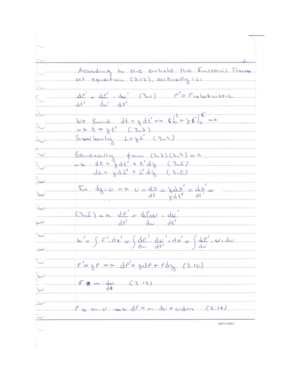 (DOC) Einstein's train 4 - Hand-Writed