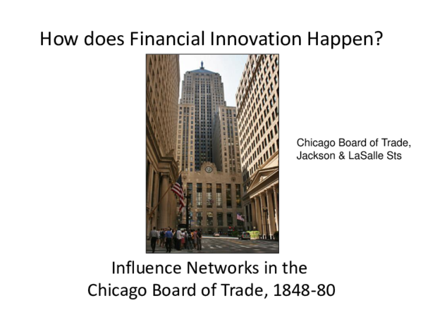 (PDF) The Chicago Board of Trade and the Origins of Futures Markets