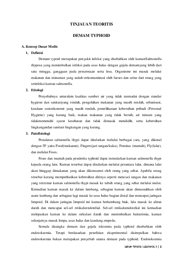 (DOC) Askep demam typoid