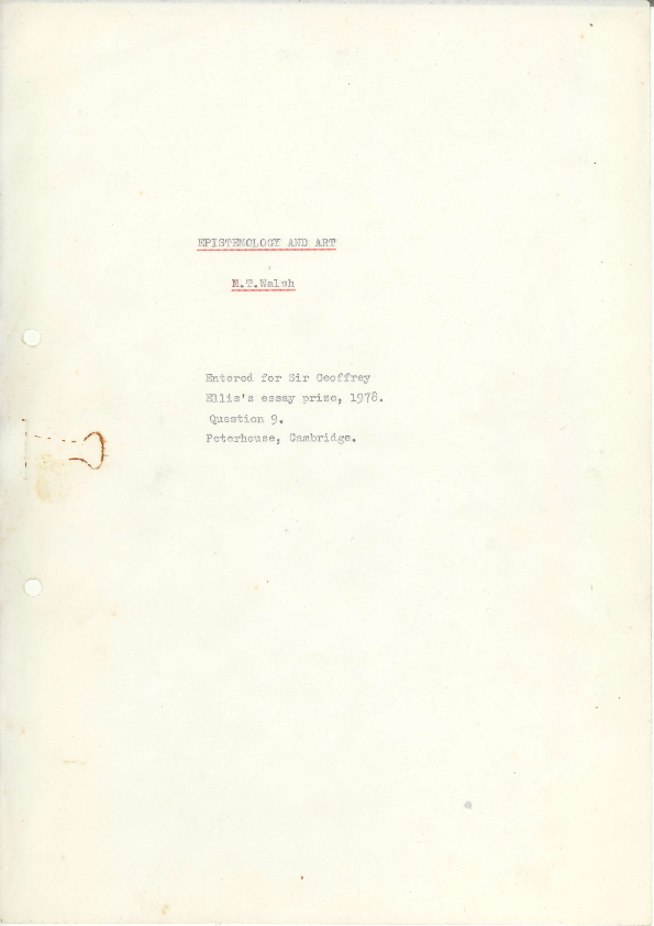 (PDF) Epistemology and art