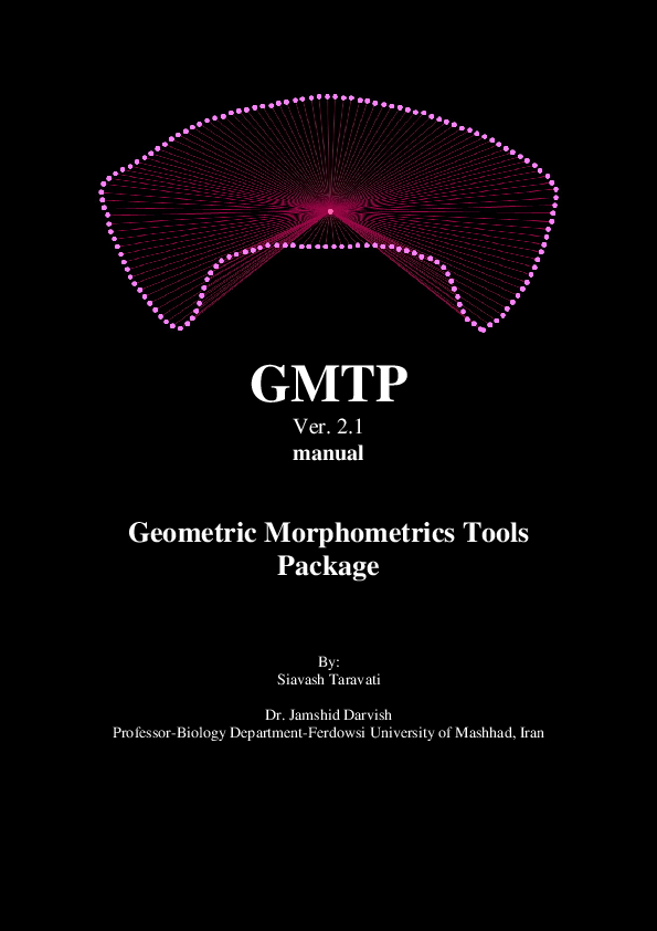 (PDF) Geometric Morphometrics Tools Package Acknowledgement