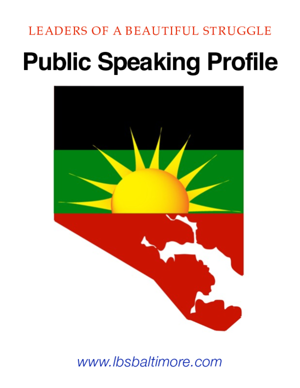 (PDF) Leaders of a Beautiful Struggle Public Speaking Profile