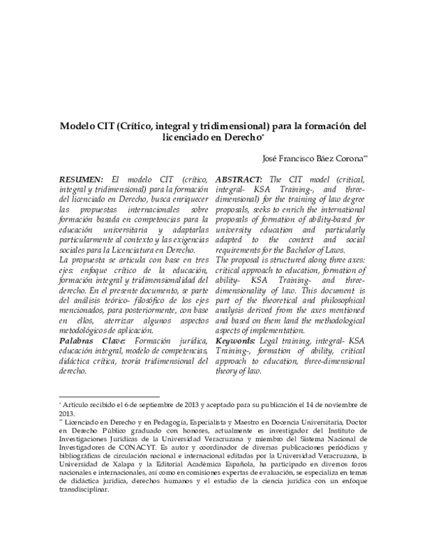 (PDF) Modelo CIT (Crítico, integral y tridimensional) para la formación ...