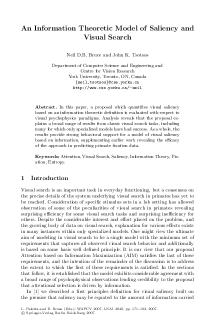 Pdf An Information Theoretic Model Of Saliency And Visual Search Liu Jia