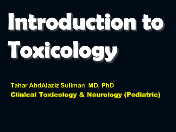 Pdf Introduction To Toxicology