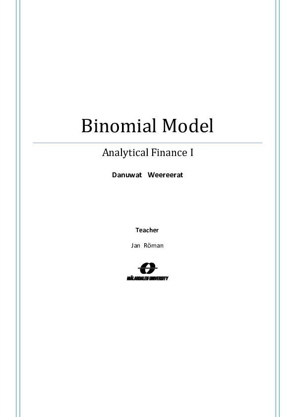 (PDF) Binomial Model