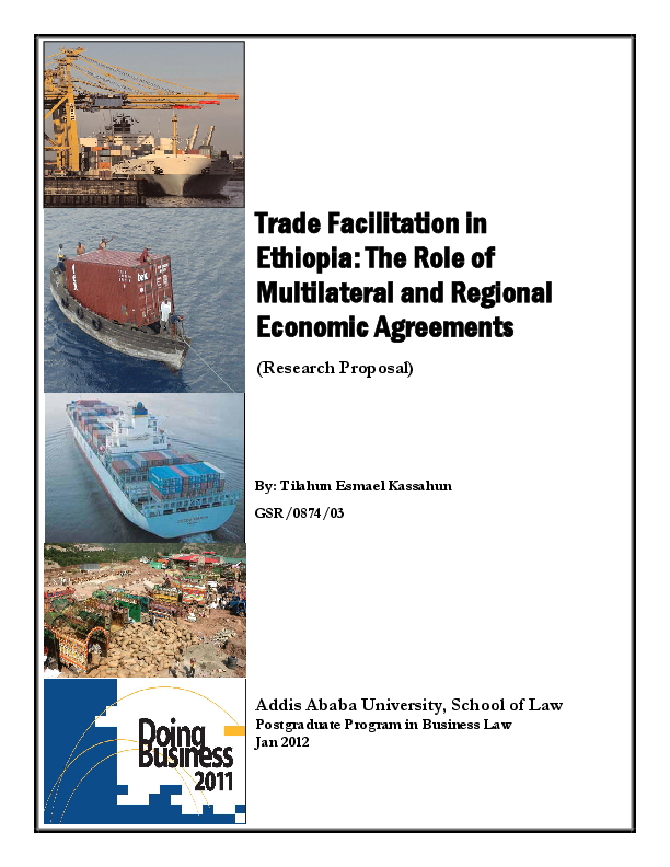 (PDF) Trade Facilitation in Ethiopia: The Role of Multilateral and ...